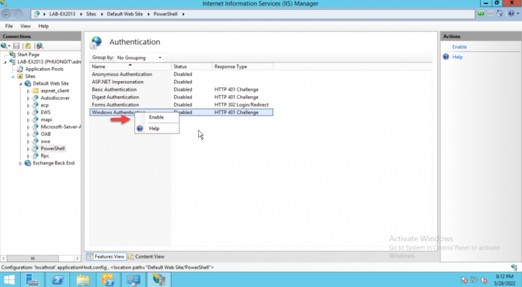 The WinRM client cannot process the request. It cannot determine the content type of the EMS ...