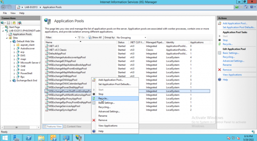 The WinRM client cannot process the request. It cannot determine the content type of the EMS ...